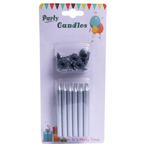 CANDLE BIRTHDAY 12s SILVER
