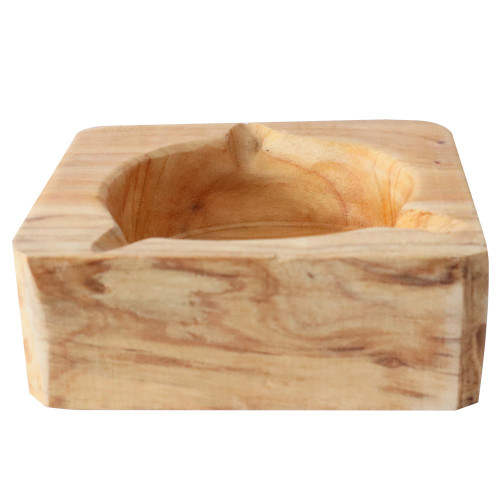 WOODEN ASHTRAY SQUARE 10CMX10CM