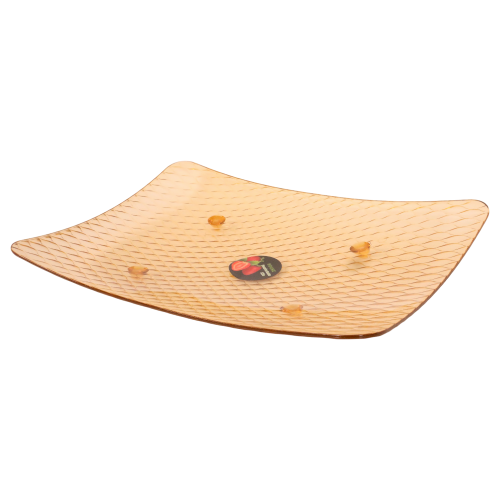 PL TRAY RECT CLEAR ASSORTED COL W/DESIGN