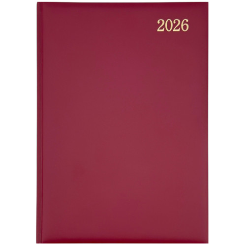 BTS DIARY A4 2026 BURGUNDY SOFT TOUCH