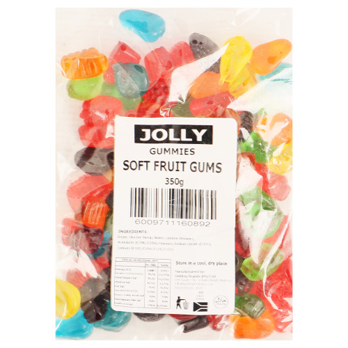 SWT JOLLY GUMMIES 350g SOFT FRUIT GUMS