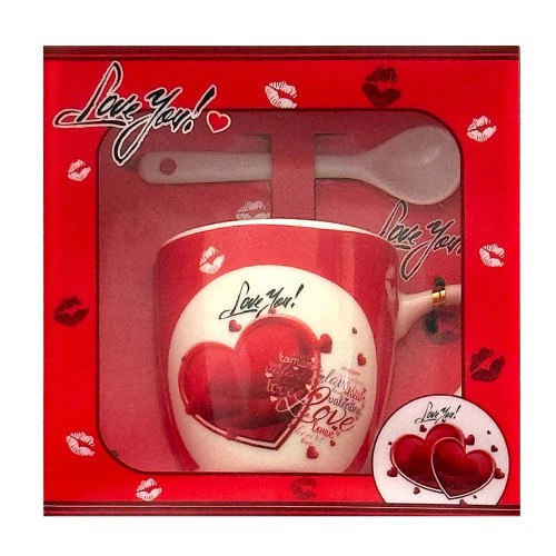 VLT MUG SET 2PC W/SPOON IN BOX