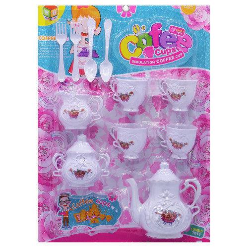 TOY GL TEA SET W/ROSES 17PCS