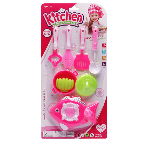 TOY GL KITCHEN PLAY SET 8PC