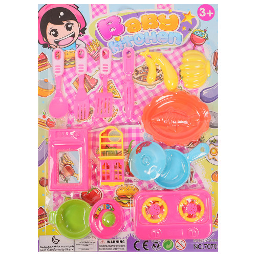 TOY GL KITCHEN PLAY SET 14PCS