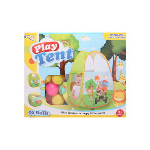 TOY TENT PLAYSET W/50 BALLS 70X70X90CM