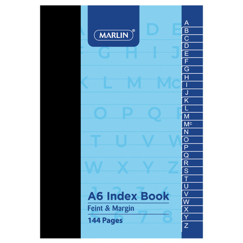 BK A6 144P MEMO BOOK INDEXED MARLIN