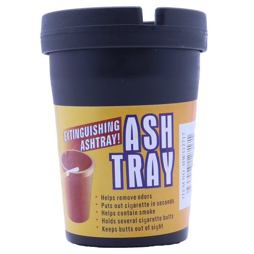 ASHTRAY BUTT BUCKET 11CM BLK