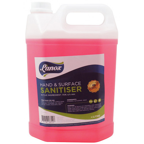 HAND SANITIZER 5L LANOX 75% ALCOHOL