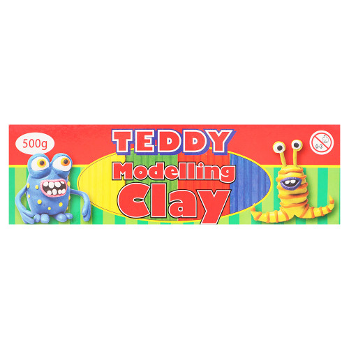 BTS MODELLING CLAY 500G TEDDY ASST COLOU