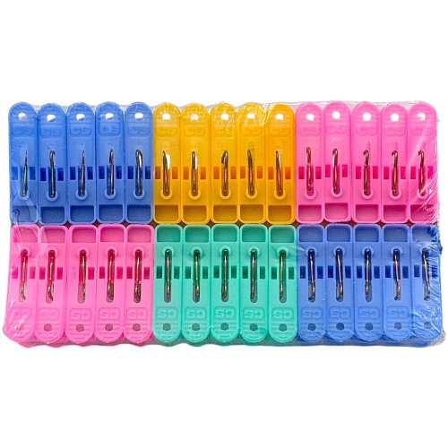 PEGS PLASTIC 30s ASST COLOURS