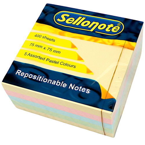 BTS STICKY NOTES 75X75 PASTEL 400 SHEETS