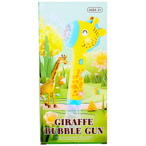 TOY BUBBLE GUN GIRAFFE 2TONE