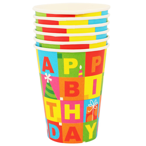 PARTY BDAY W/SQR CUP 6s