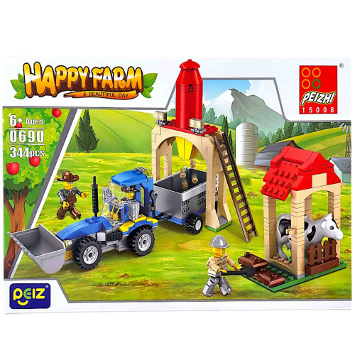 TOY BLOCKS SET HAPPY FARM 344PCS