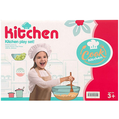 TOY KITCHEN PLAY CHEF SET 17PCS