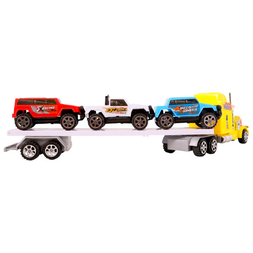 TOY UTILITY TRAILER W/3 TRUCKS